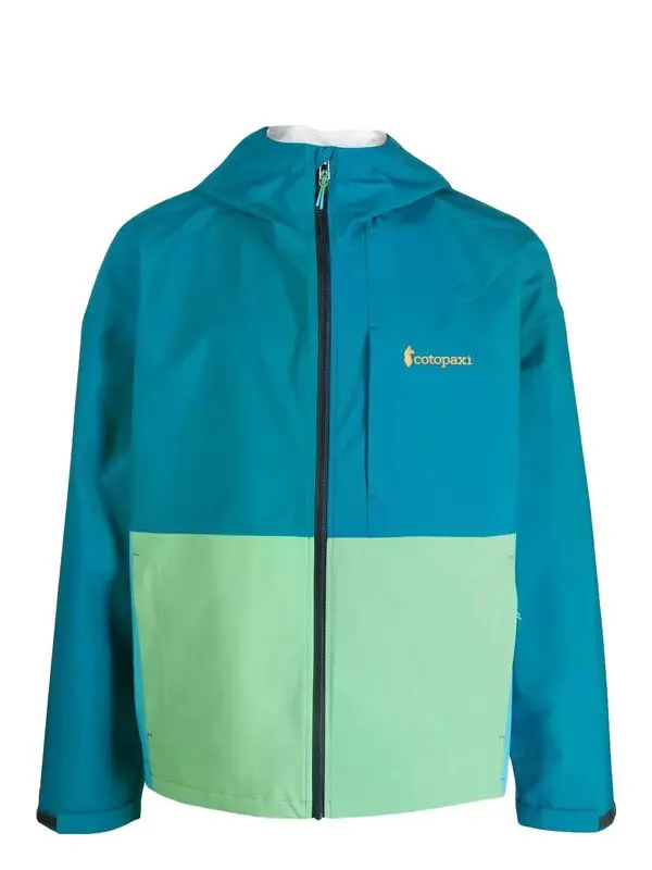 COTOPAXI Colour-block Zip-up Hooded Jacket - Blue