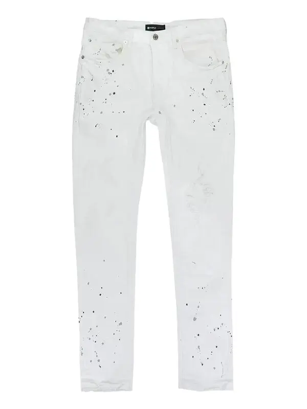 PURPLE BRAND Paint-splattered Jeans - White