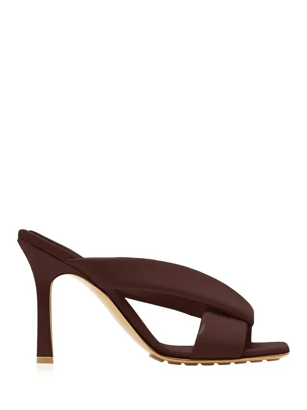 Bottega Veneta Cushion Lux Leather Sandals - Brown