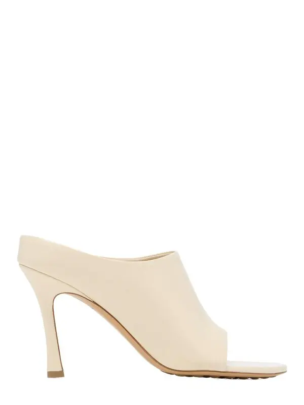 Bottega Veneta Cushion Lux Leather Mule Sandals - White