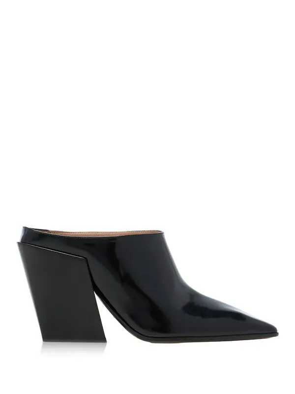 Bottega Veneta Leather Mule Pumps - Black