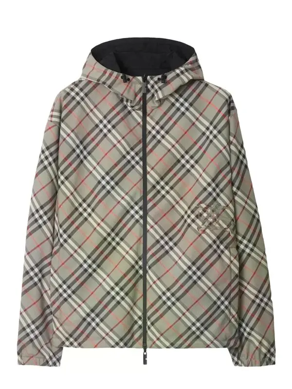 Burberry Reversible Checked Jacket - Grey