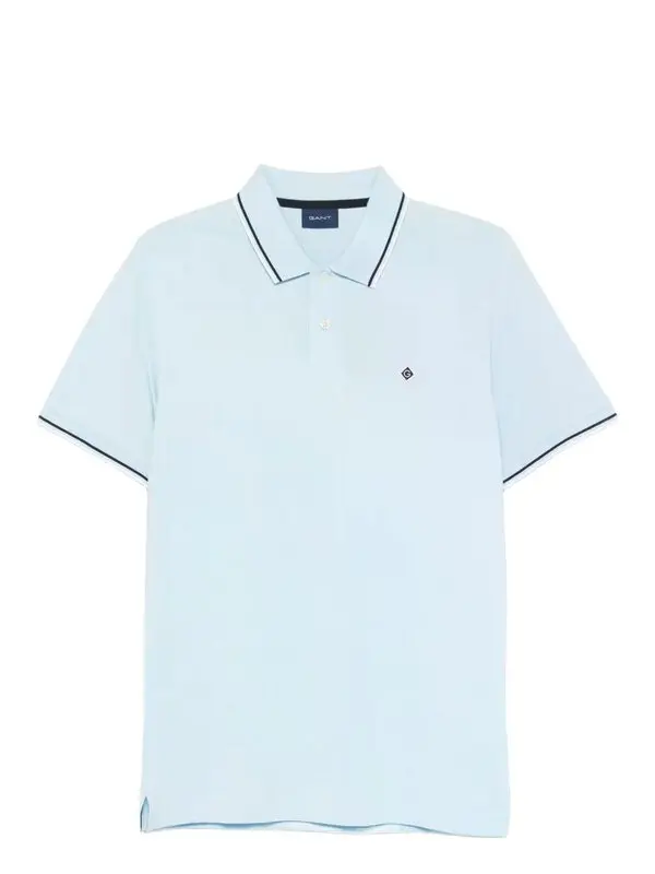 Gant Logo-appliqué Polo Shirt - Blue