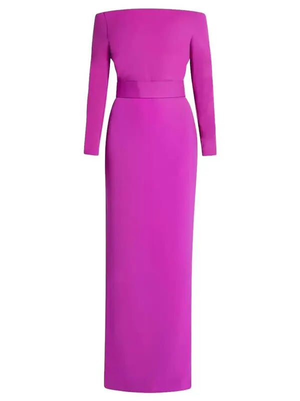 Solace London Sabina Off-shoulder Dress - Purple