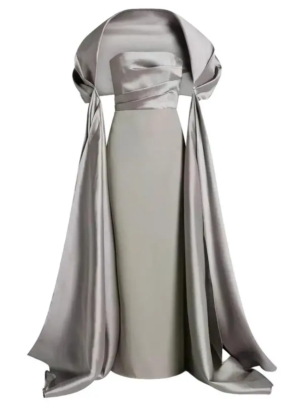 Solace London Vera Gown Dress - Grey
