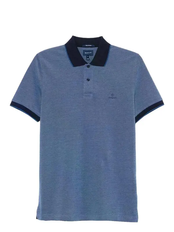 Gant Logo-embroidered Polo Shirt - Blue