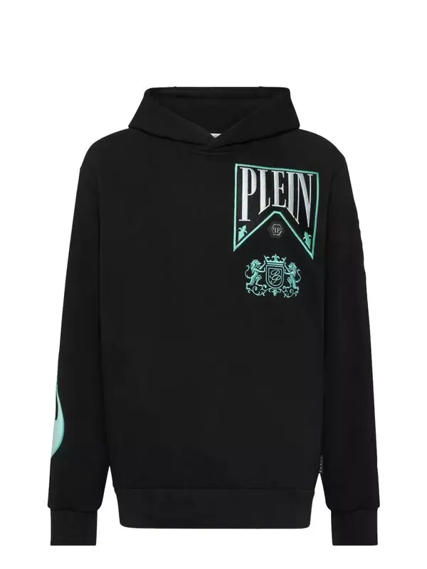 Philipp Plein Flame Racing Hoodie - Black