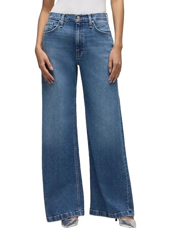 Hudson Jeans Jodie High-rise Wide-leg Jeans - Lunar