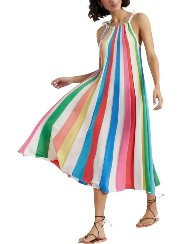 Chinti & Parker Cotton Swing Dress - Rainbow