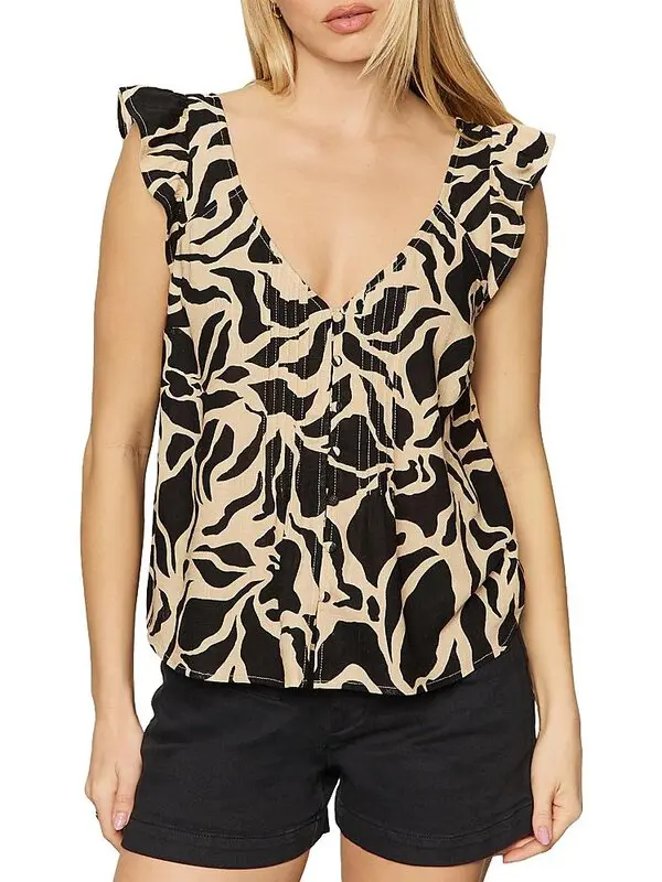 Sanctuary Cap Sleeve Blouse - Mirage