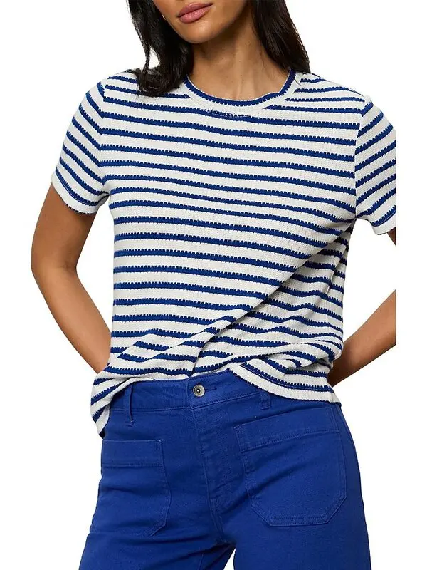Sanctuary Textured Striped Tee - Riviera Stripe