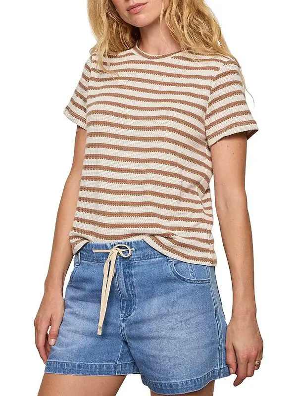 Sanctuary Textured Striped Tee - Valle Stripe