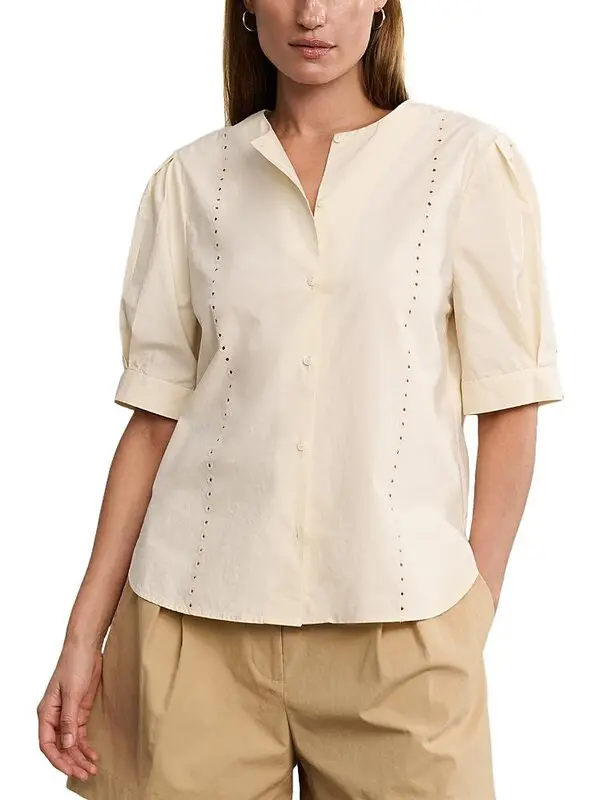 Jenni Kayne Harper Blouse - Warm Ivory