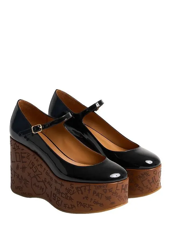 Chloé Maxime Platform Pumps - Black