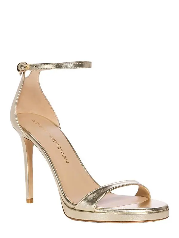 STUART WEITZMAN Nudist Platform Sandals - Light Gold