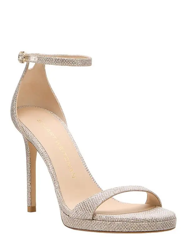 STUART WEITZMAN Nudist Platform High Heel Sandals - Poudre