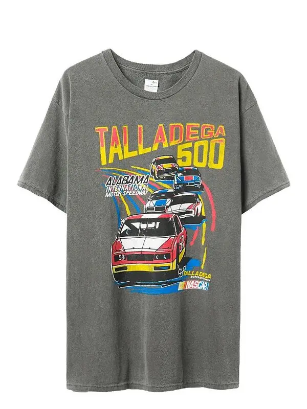 Junk Food Clothing Nascar Talladega 500 Flea Market Tee - Vintage Black