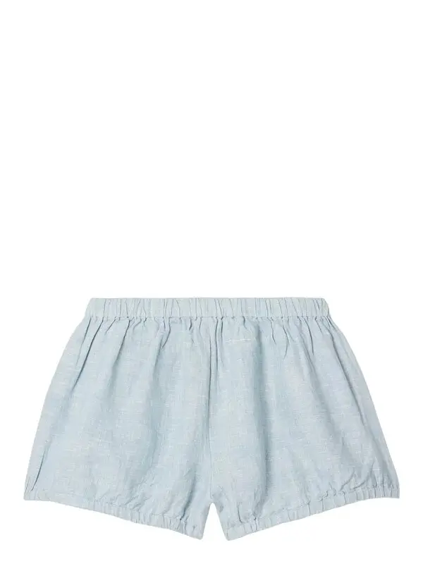 Suzie Kondi Hera Bloomers Linen-chambray Shorts - Blue