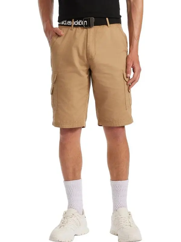 ECKO UNLTD. Belted Cargo Shorts - Dark Khaki