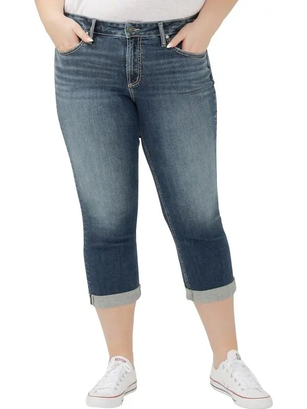 SILVER JEANS CO. Curvy Mid-rise Capri Jeans - Ballot