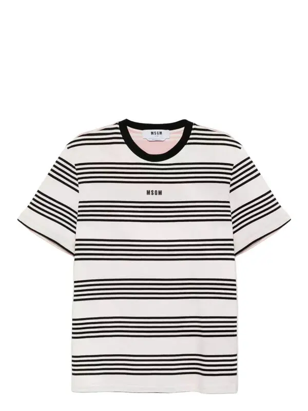 MSGM Striped T-shirt - Black