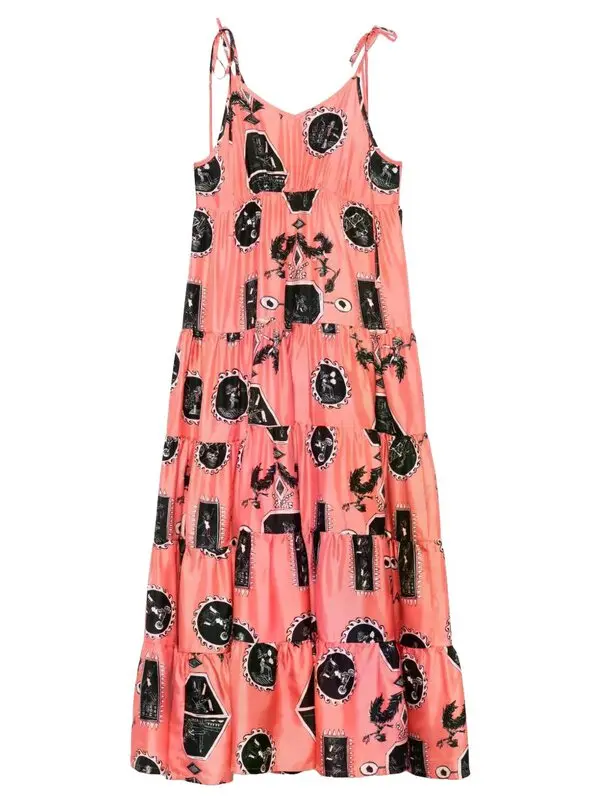 Rianna + Nina Tependris Volant Sonia Maxi Dress - Pink