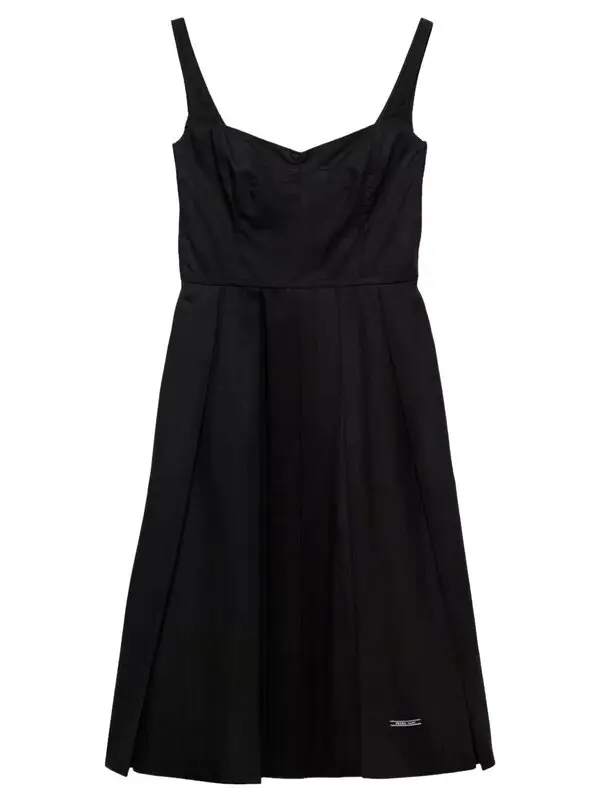 Prada Cotton Midi Dress - Black