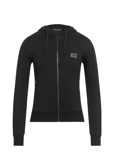 Dolce & Gabbana Cotton-blend Zip-up Sweatshirt - Black