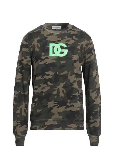 Dolce & Gabbana Cotton Military Sweatshirt - Green