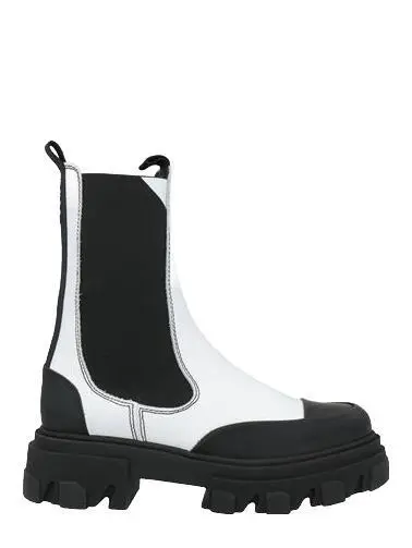 GANNI Ankle Boots In Leather - White
