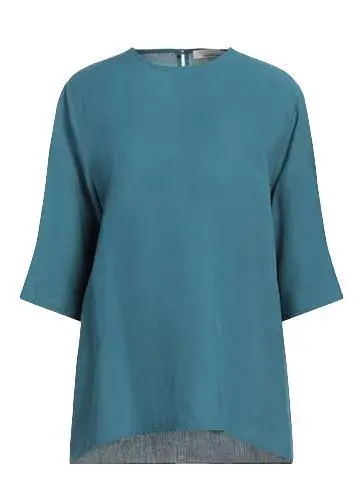 Liviana Conti Top In Viscose And Linen - Green