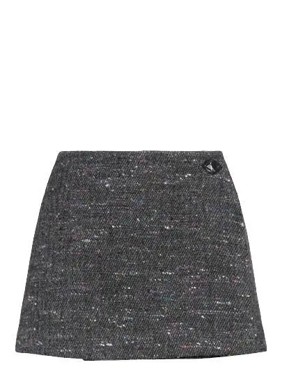 GANNI Mini Wrap Skirt - Grey