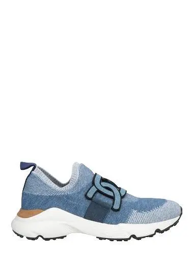 TOD'S Sneakers In Leather And Textile Fibers - Blue