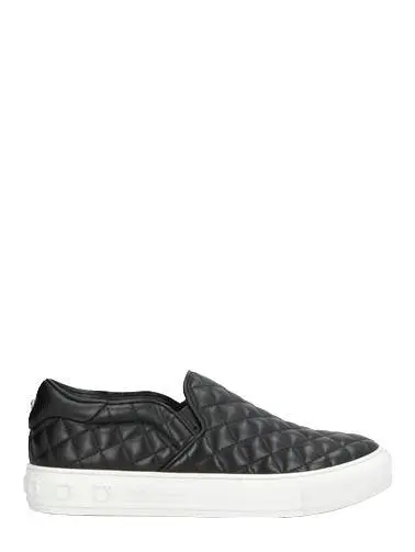 FERRAGAMO Leather Slip-on Sneakers - Black