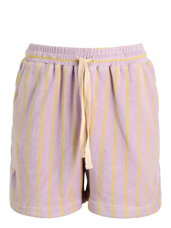 BONGUSTA Naram Striped Terry Shorts - Lilac