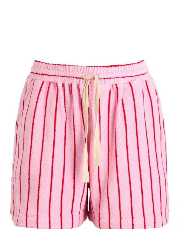 BONGUSTA Naram Striped Terry Shorts - Pink