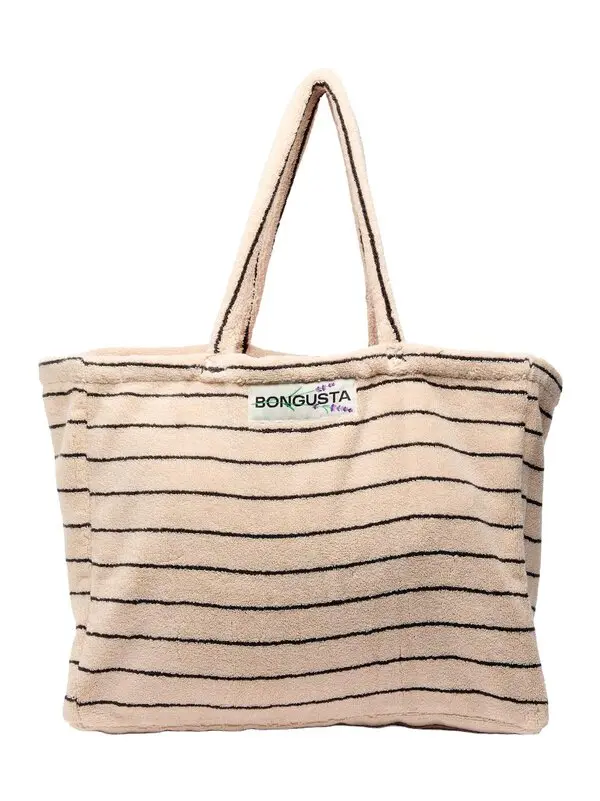 BONGUSTA Naram Weekend Striped Terry Tote - Cream