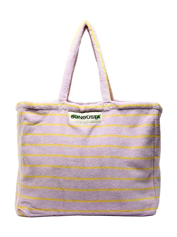 BONGUSTA Naram Weekend Striped Terry Tote - Lilac