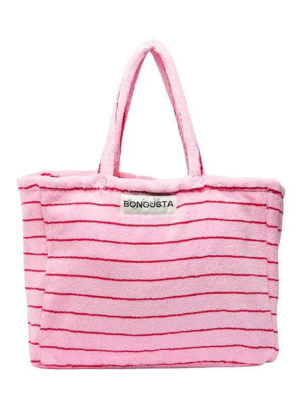 BONGUSTA Naram Weekend Striped Terry Tote - Pink