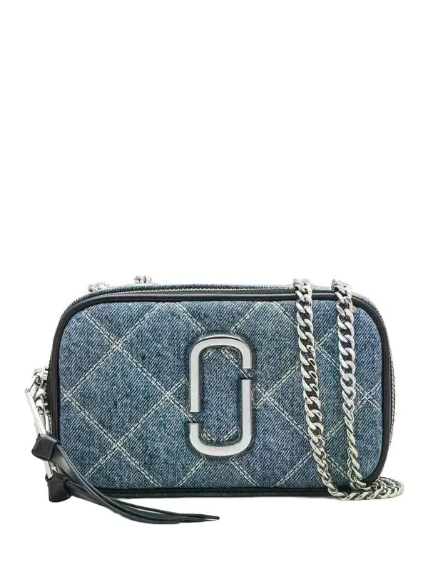 Marc Jacobs The Quilted Denim Chain Snapshot Bag - Blue