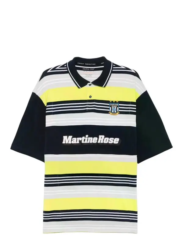 Martine Rose Panelled Polo Shirt - Blue