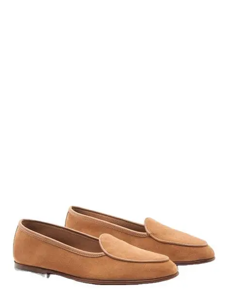 SCAROSSO Nele Loafers - Brown - Suede