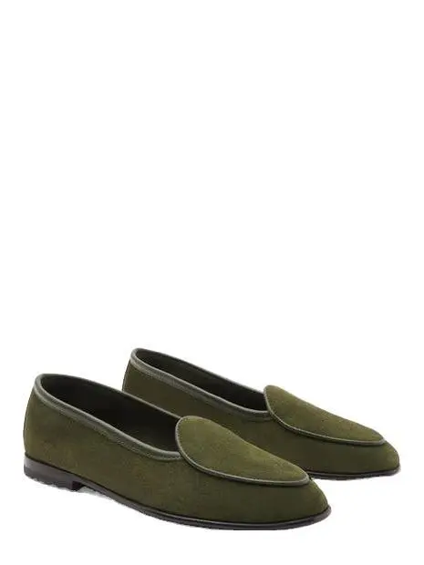 SCAROSSO Nele Loafers - Green- Suede