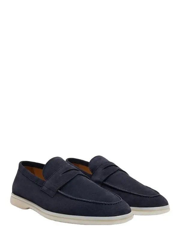 SCAROSSO Luciano Loafers - Blue - Suede