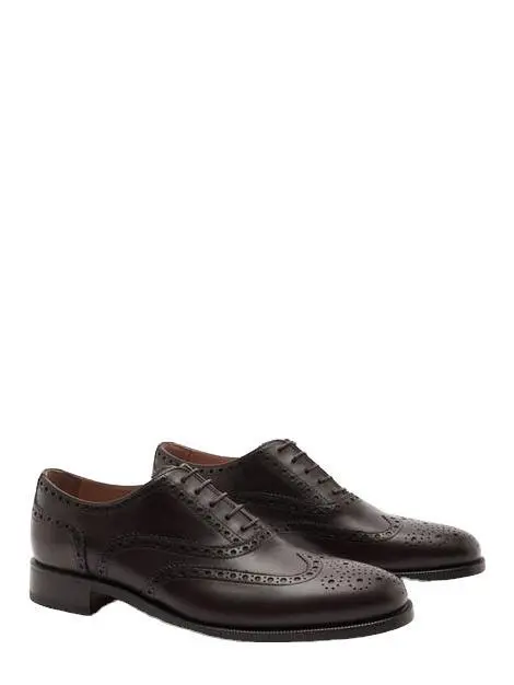 SCAROSSO Philip Brogue Oxfords - Brown Calf