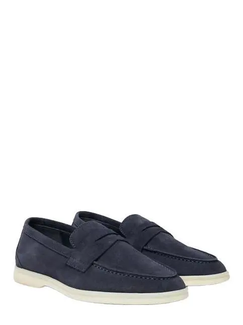 SCAROSSO Luciana Loafers - Blue - Suede