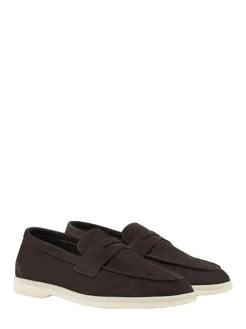 SCAROSSO Luciana Loafers - Brown - Suede