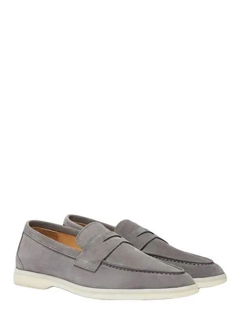 SCAROSSO Luciana Loafers - Grey - Suede