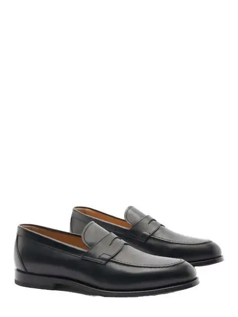 SCAROSSO Stefano Penny Loafers - Black - Calf