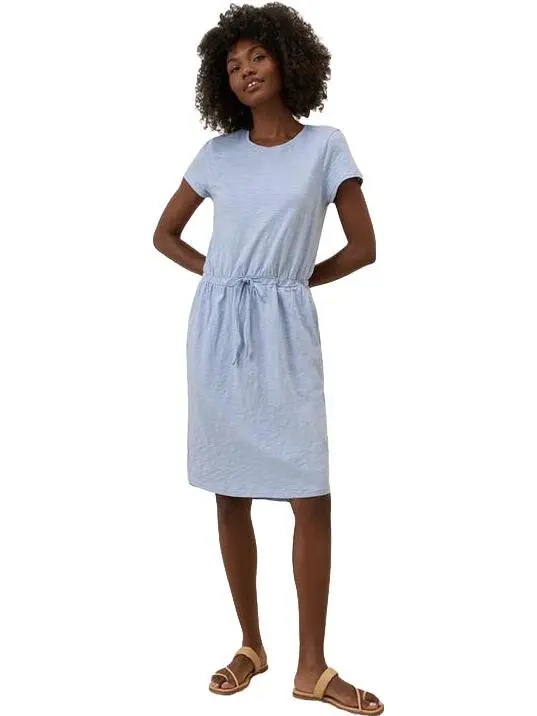 PACT Organic Cotton Relaxed Slub Weekend Dress - Cornflower Blue